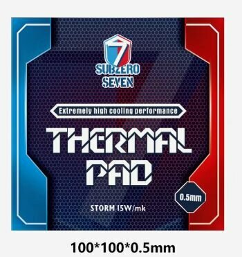 Термопрокладки 100X100, 1.0mm, термопроводник vity15w/mk SUBZERO SEVEN 7