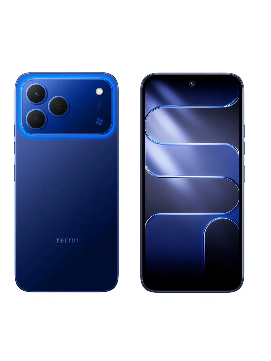 Смартфон Tecno Spark 50 4/128 ГБ Синий Ростест (EAC) (KN4n 128+4 Halo Blue)