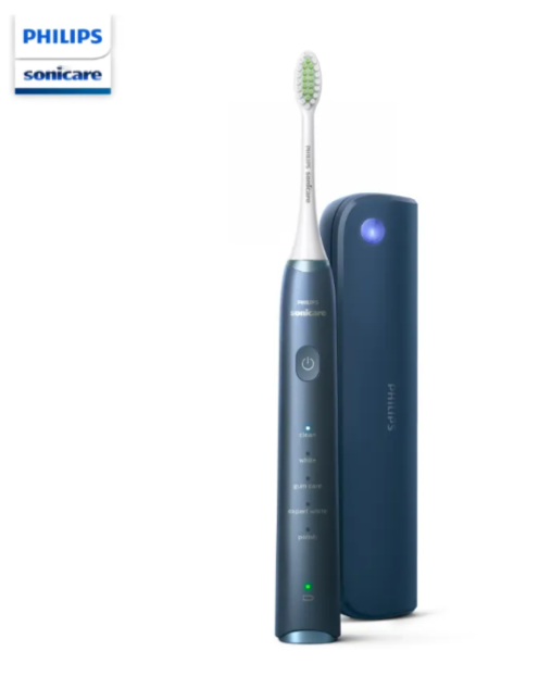 Электрическая зубная щётка Philips Sonicare 3600 series HX2481 синяя, 5 режимов, дезинфектор, зарядная база, версия CN