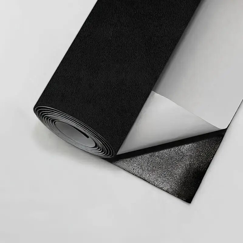 Черная самоклеящаяся замшевая ткань 30x150 см, A1