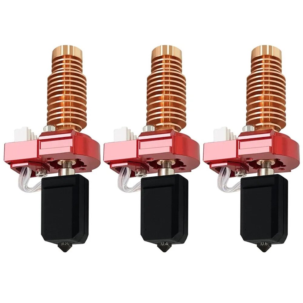 Комплект из 3 керамических сопел Hotend 0,25/0,4/0,6 мм для экструдера Flashforge Adventurer 5M/5M Pro с комплектом сопел AD5M