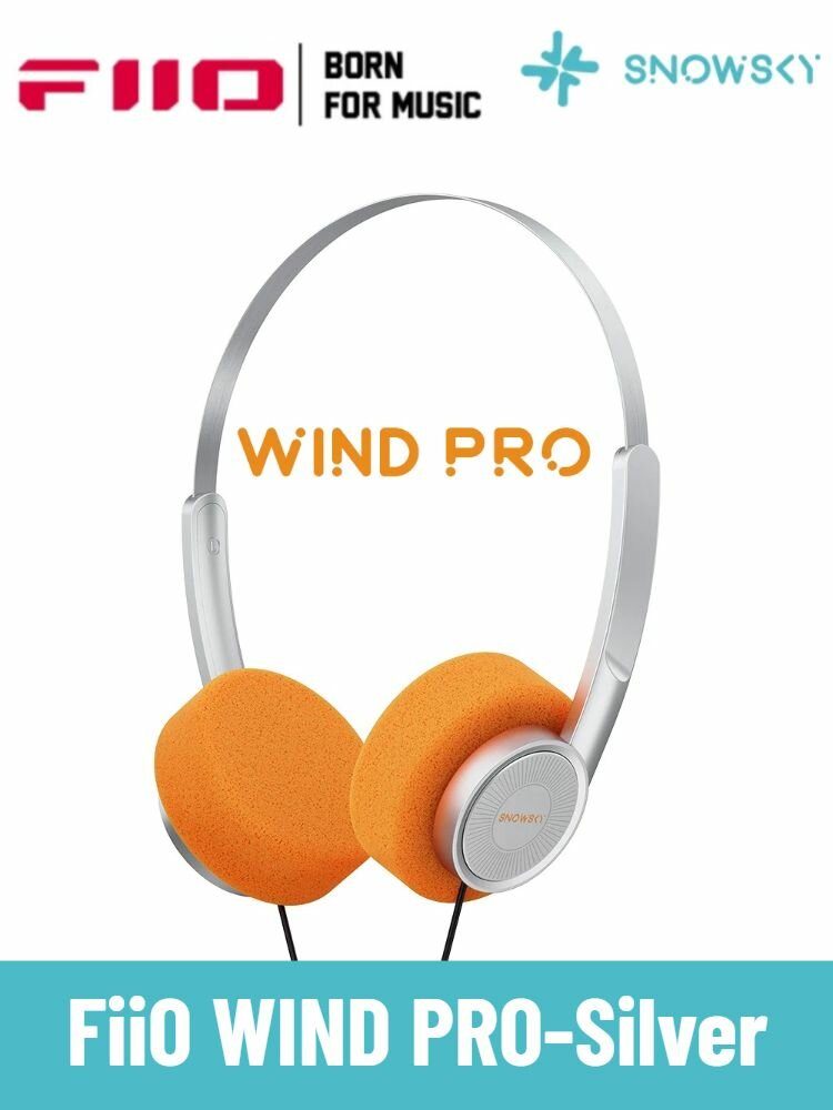 FIIO WIND PRO Проводные наушники, ретро-беруши на голову, проводное управление HIFI с микрофоном