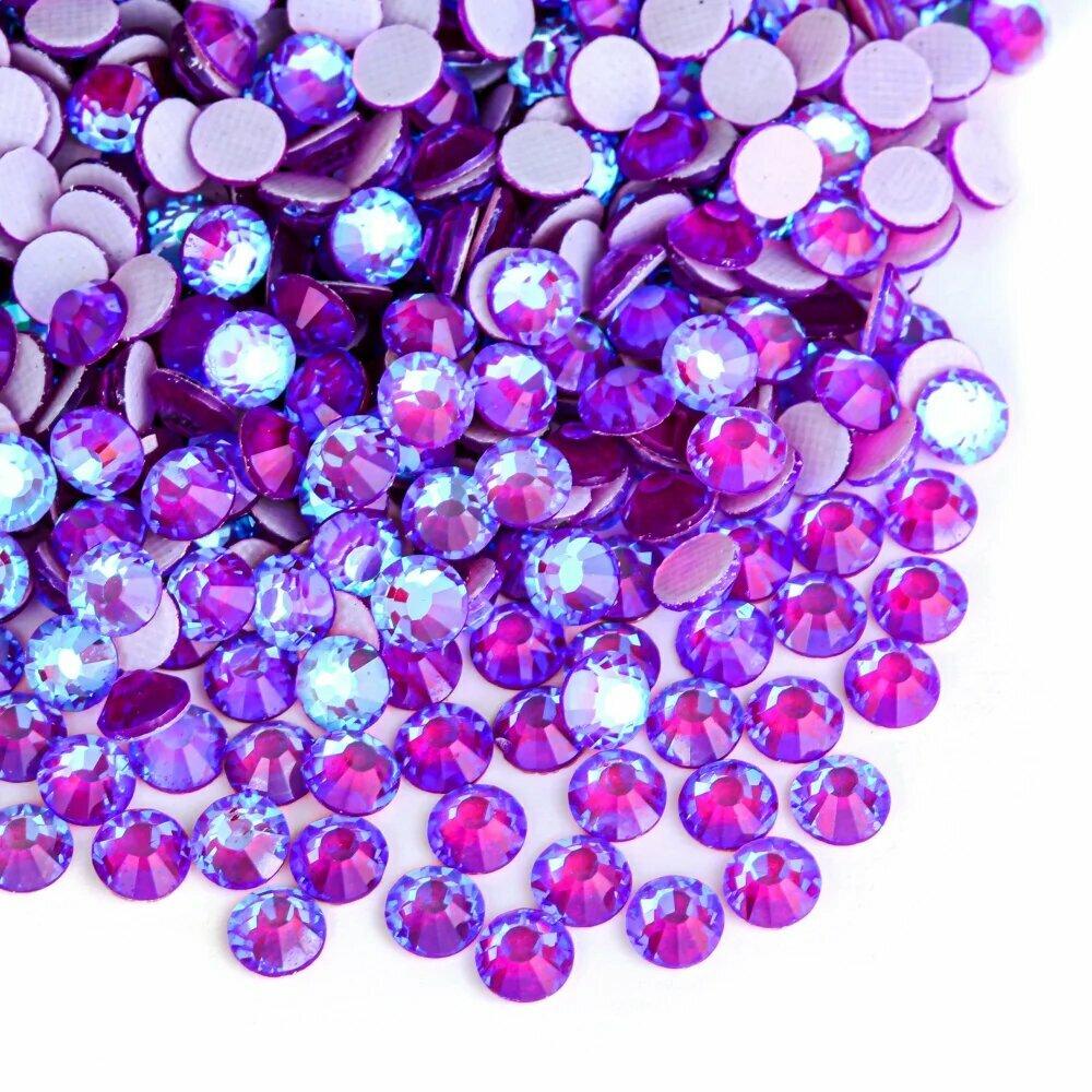 Стразы стеклянные SS6-SS30 Sparkle Dk.amethyst