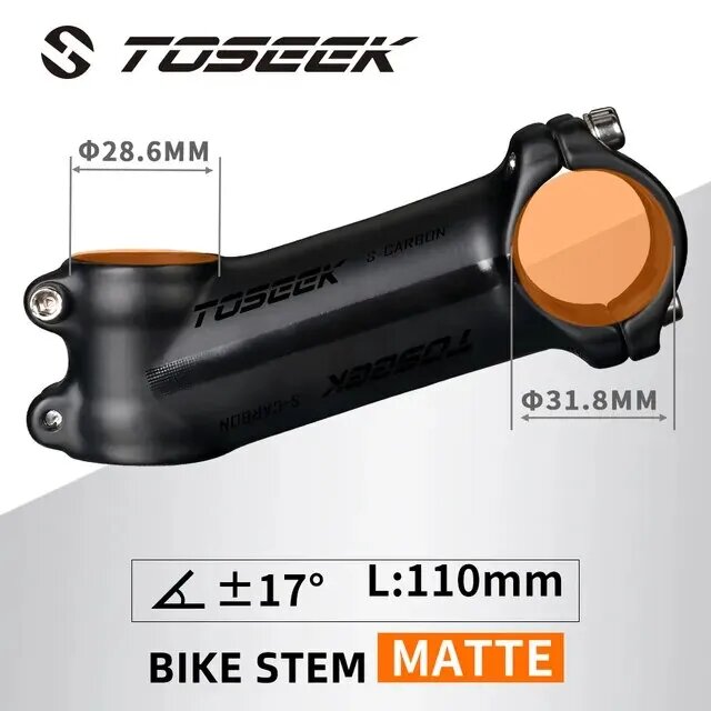 TOSEEK Вынос руля 31.8mm 17 градуса 110 мм