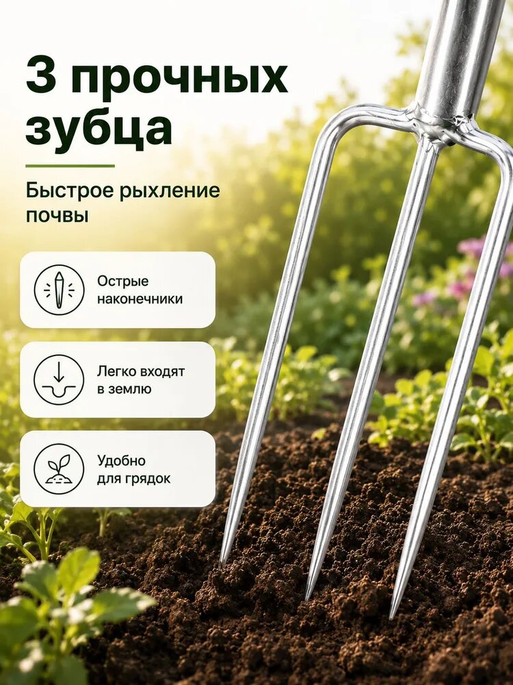 Вилы, Сталь,20см — фото 1