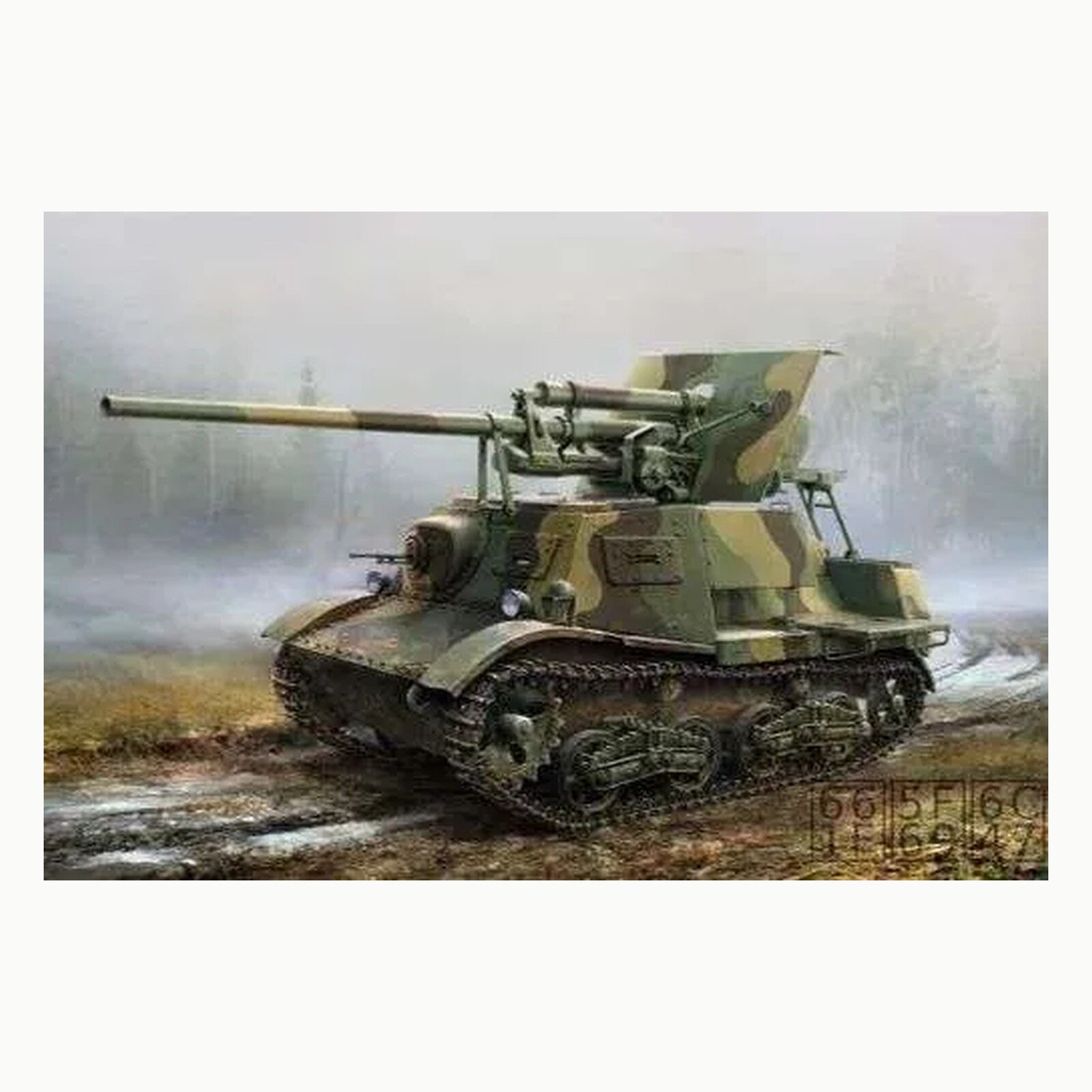 Сборная модель танка ЗИС-30 Советская легкая САУ, масштаб 1/35, 370 деталей