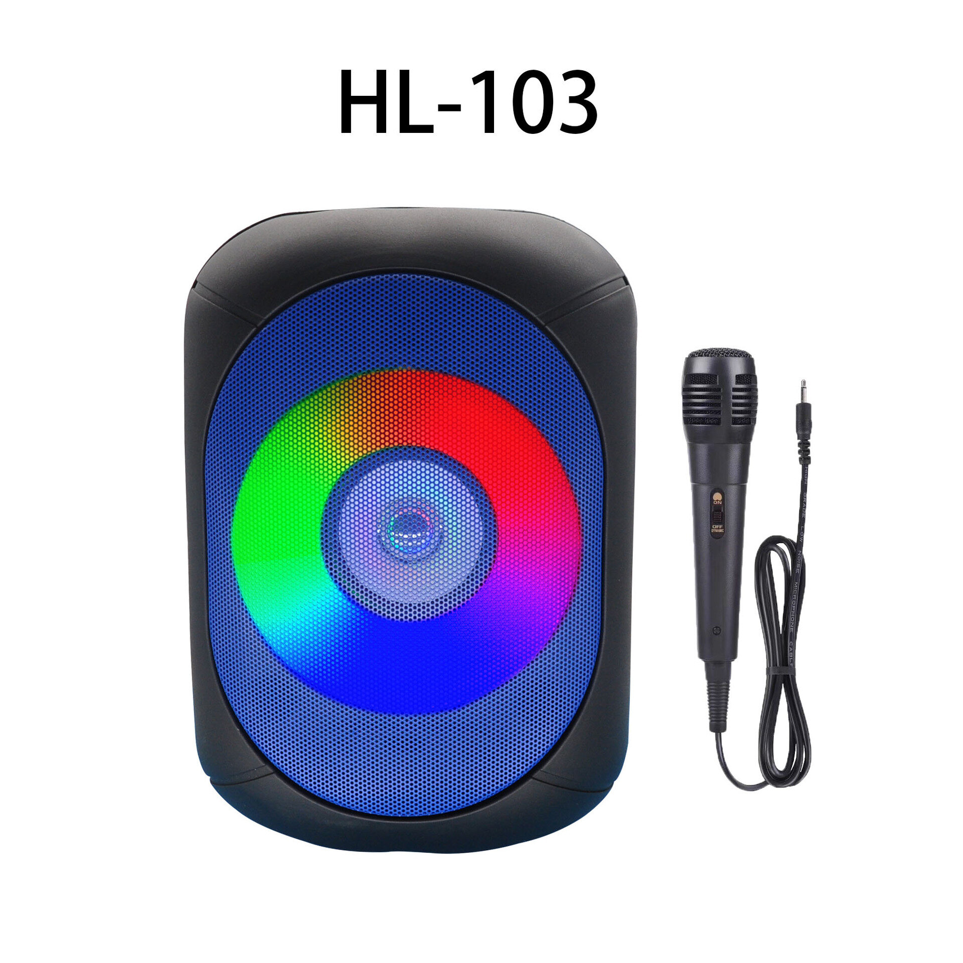 Bluetooth-колонка с 3-дюймовым драйвером и RGB-светом в синем цвете для дома, улицы и танцевальных мероприятий