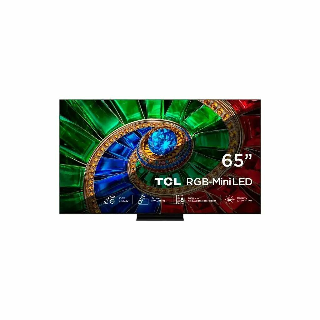 65" Телевизор TCL 65RM7L QLED, 4K Ultra HD, смарт ТВ, Google TV, черный
