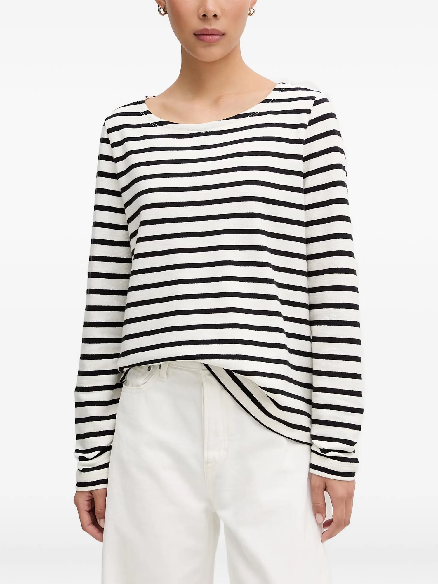 Футболка Horizontal-stripe long-sleeve T-shirt