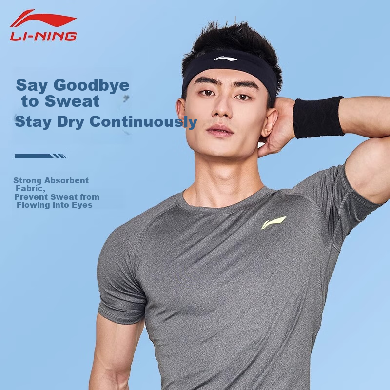 Li-Ning Универсальная спортивная головная повязка - Абсорбирующая пот, антипрокольная, черная Цвет：Вязаная дышащая -