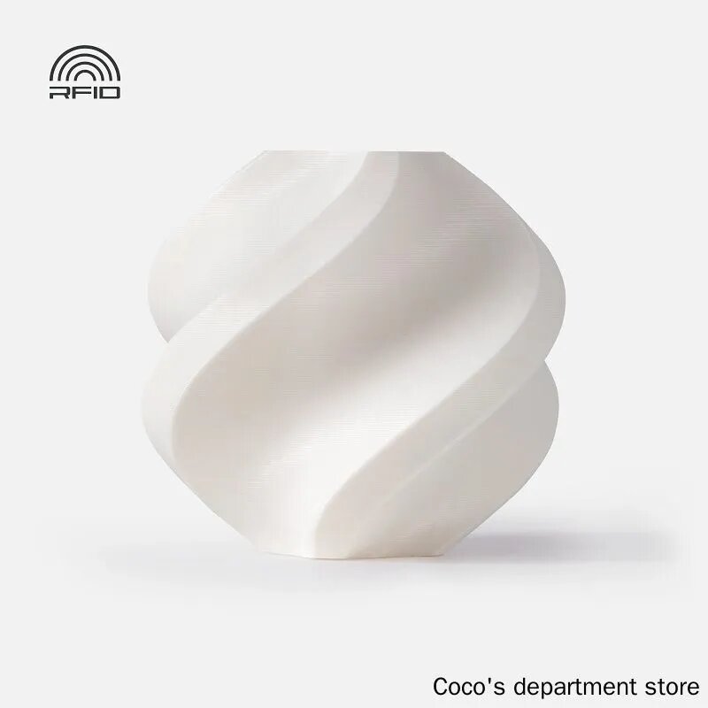 Bambu Lab Расходные материалы для 3D-печати из ABS, со сверхнизким запахом, высокой прочностью, термостойкостью и стабильностью, интеллектуальное распознавание параметров RFID, Белый 40100, без поддона
