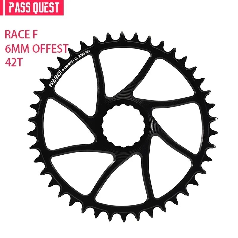 PASS QUEST Звездочка Raceface Easton для горного велосипеда, черная, алюминиевый сплав, 38T, 40T, 42T, 44T, 46T