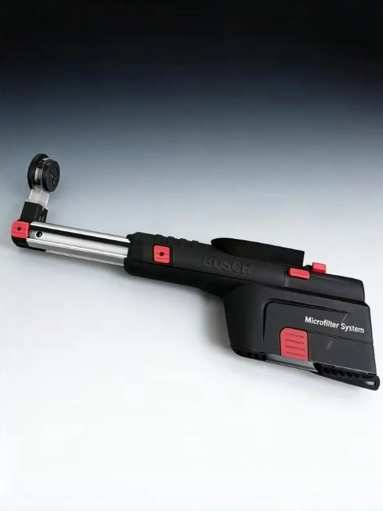 Перфоратор Bosch GBH2-23REA с четырьмя отверстиями, ударным сверлением и отсутствием пыли, с оригинальным пылесосом 23REA для специального использования.