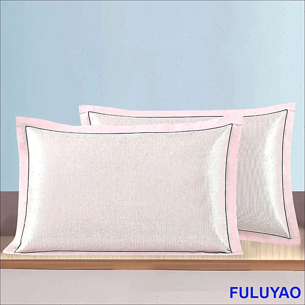 Eishuw Наволочка декоративная 1 шт, 48x74 см, розовый, искусственный шелк