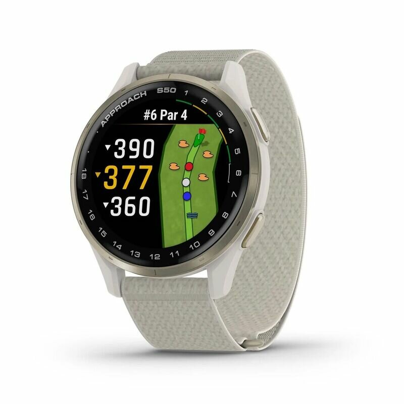 Умные часы Garmin Approach S50 Creme Gold 010-03010-01, GPS, ЧСС