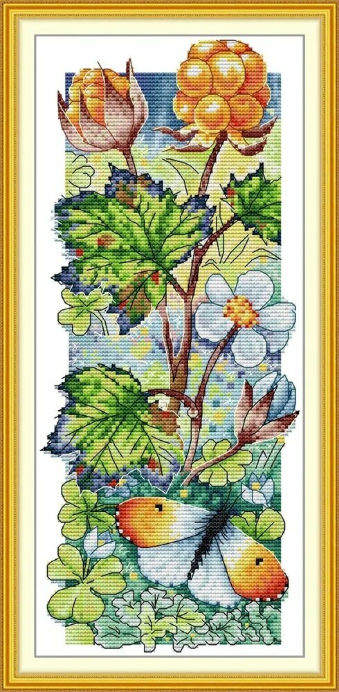 Набор для вышивания NKF, 180x380 мм, 14 каунт Aida, 55 цветов, печатный крест, счетный крест, хлопок, детский, Разноцветный