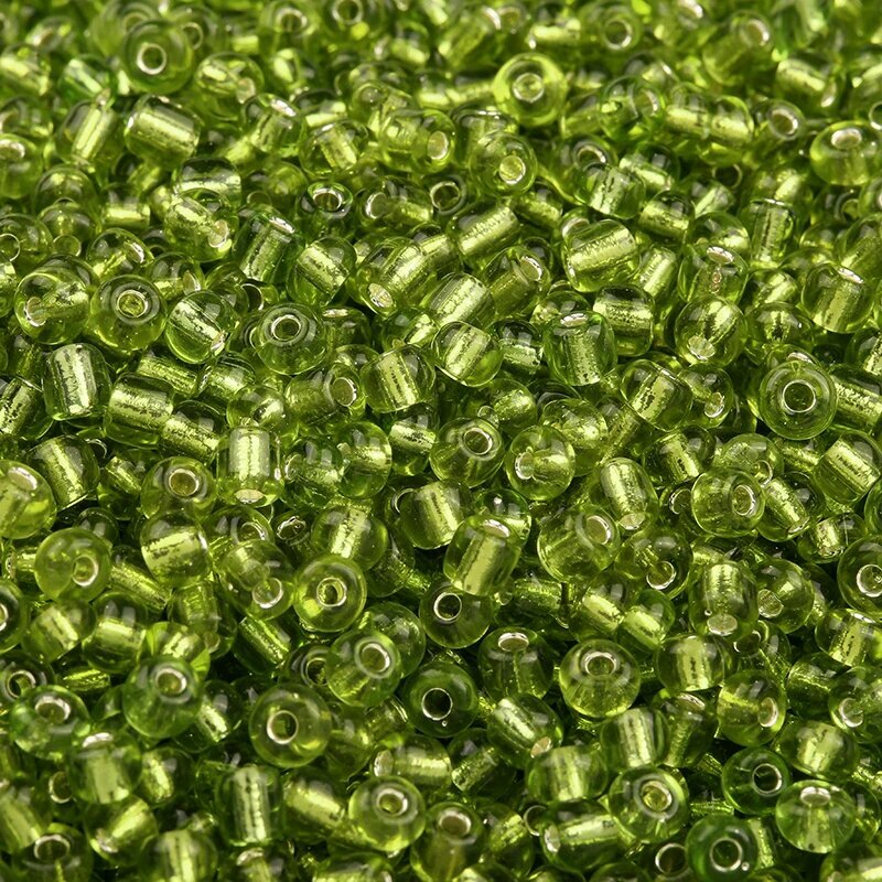 Чешское стеклянное бисер разных размеров для детского 4mm(about 275pcs), Зеленый, Light green