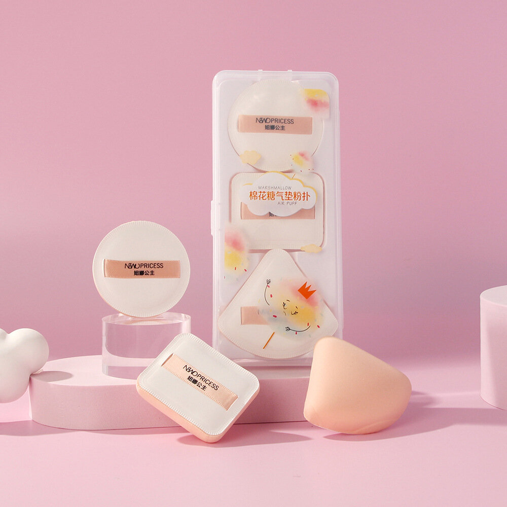 Набор из 3 косметических спонжей Cotton Candy с защитными чехлами для воздушной основы