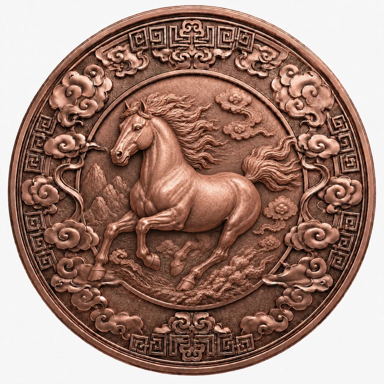 Коллекционные монеты Китайский зодиак из меди Horse