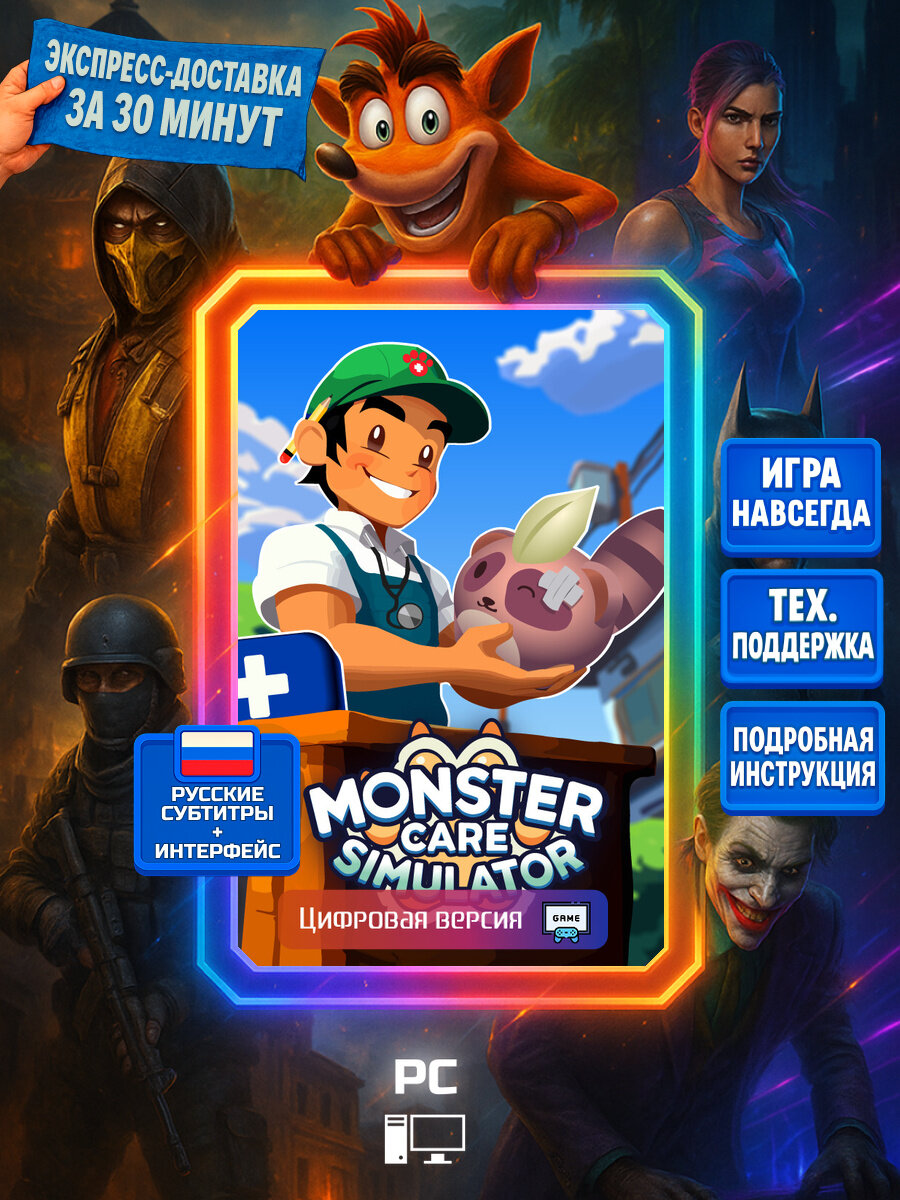 Monster Care Simulator Steam для PC | Казуальные игры | русские субтитры и интерфейс | Цифровая версия