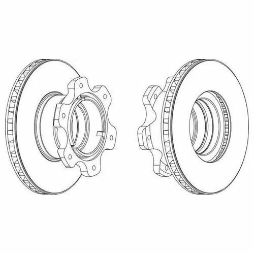Диск тормозной Beral BCR208A для Mercedes T2LN1 , T2LN1 C , VARIO