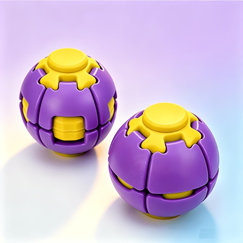 3D печатная игрушка-волчок с нажатием и вращением, креативный пальчиковый топ, портативная сенсорная настольная игрушка, подходит для офиса, стола, наград в классе, подарков для подростков и взрослых, фиолетовый