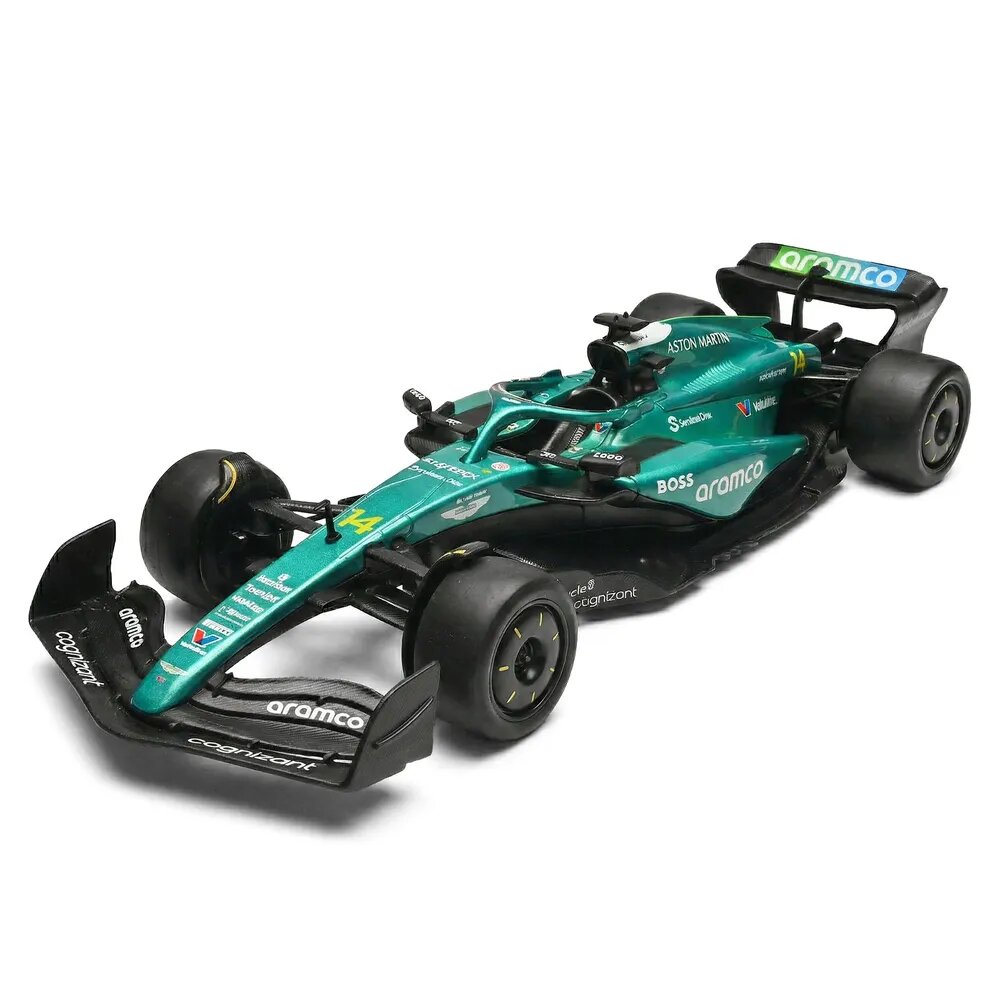 1:18 Aston Martin F1 No.14 Formula One Mclaren F1 No.4, F1 Team гоночная модель, металлическая модель, Подарки для взрослых, Коллекционные предметы, Гоночный автомобиль Формулы-1