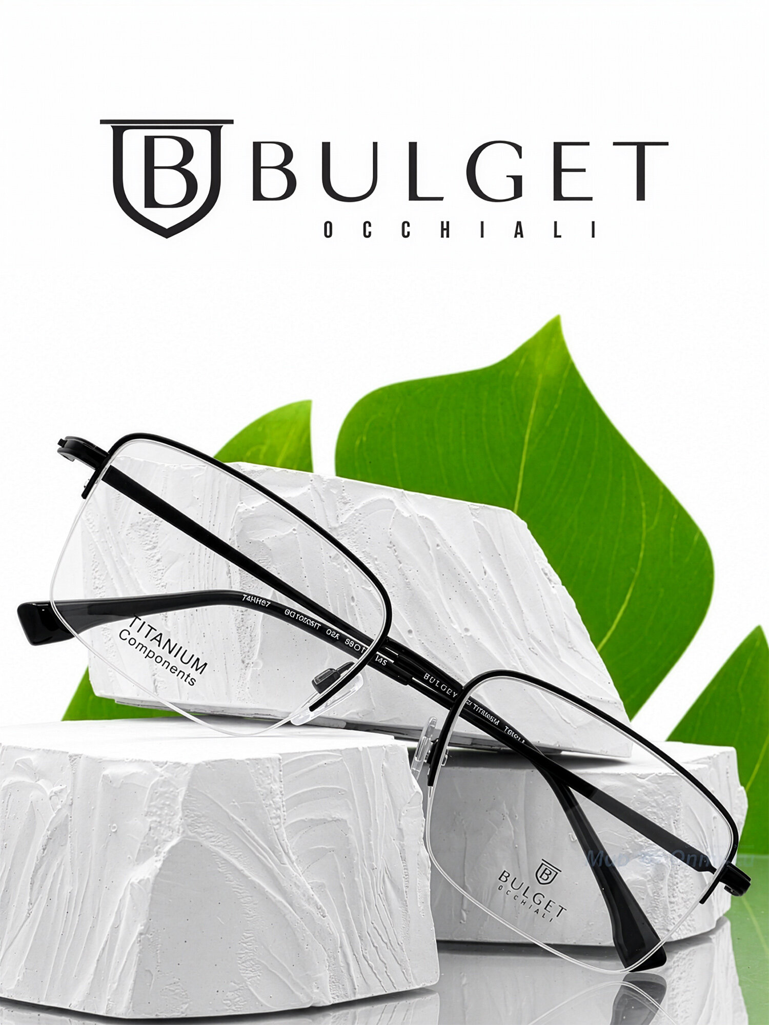 Оправа для очков BULGET BG1900MT 09A пол Мужской форма оправы Прямоугольная цвет оправы Чёрный