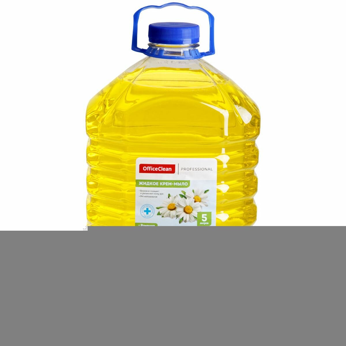 Мыло-крем жидкое OfficeClean Professional "Антибактериальное", с ромашкой, ПЭТ, 5л (319534)