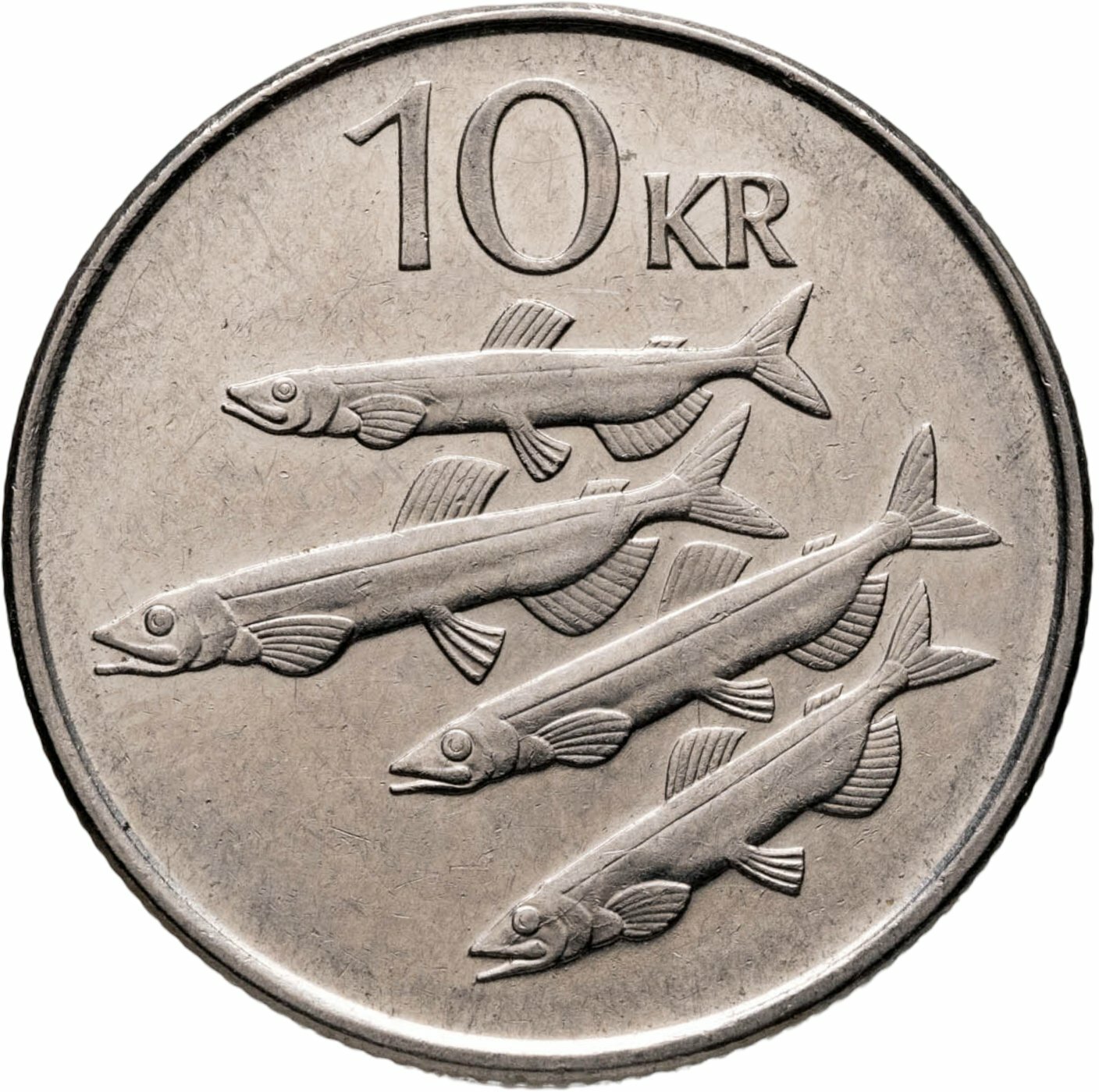 Исландия 10 крон 1996, Сталь, в сохранности XF-AU