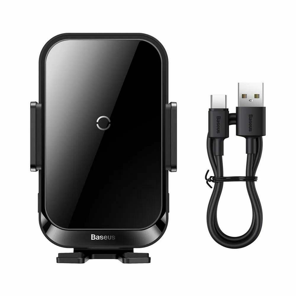 Держатель автомобильный Baseus Halo Electric Wireless Charging 15W Black SUDD000001