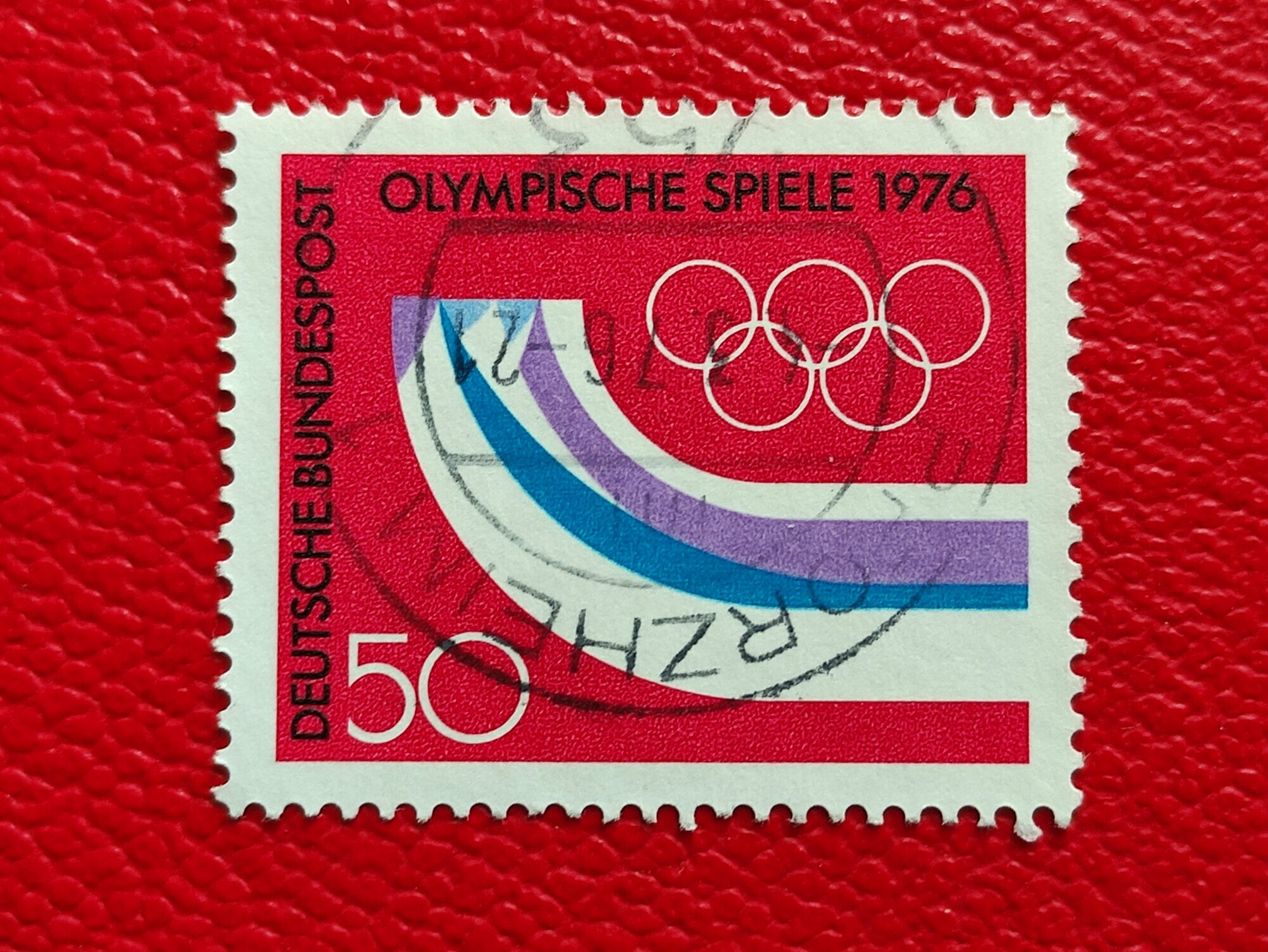 Марки Германия 1976. Спорт. Серия: "Зимние Олимпийские игры, Инсбрук, Австрия". Гашение - см фото