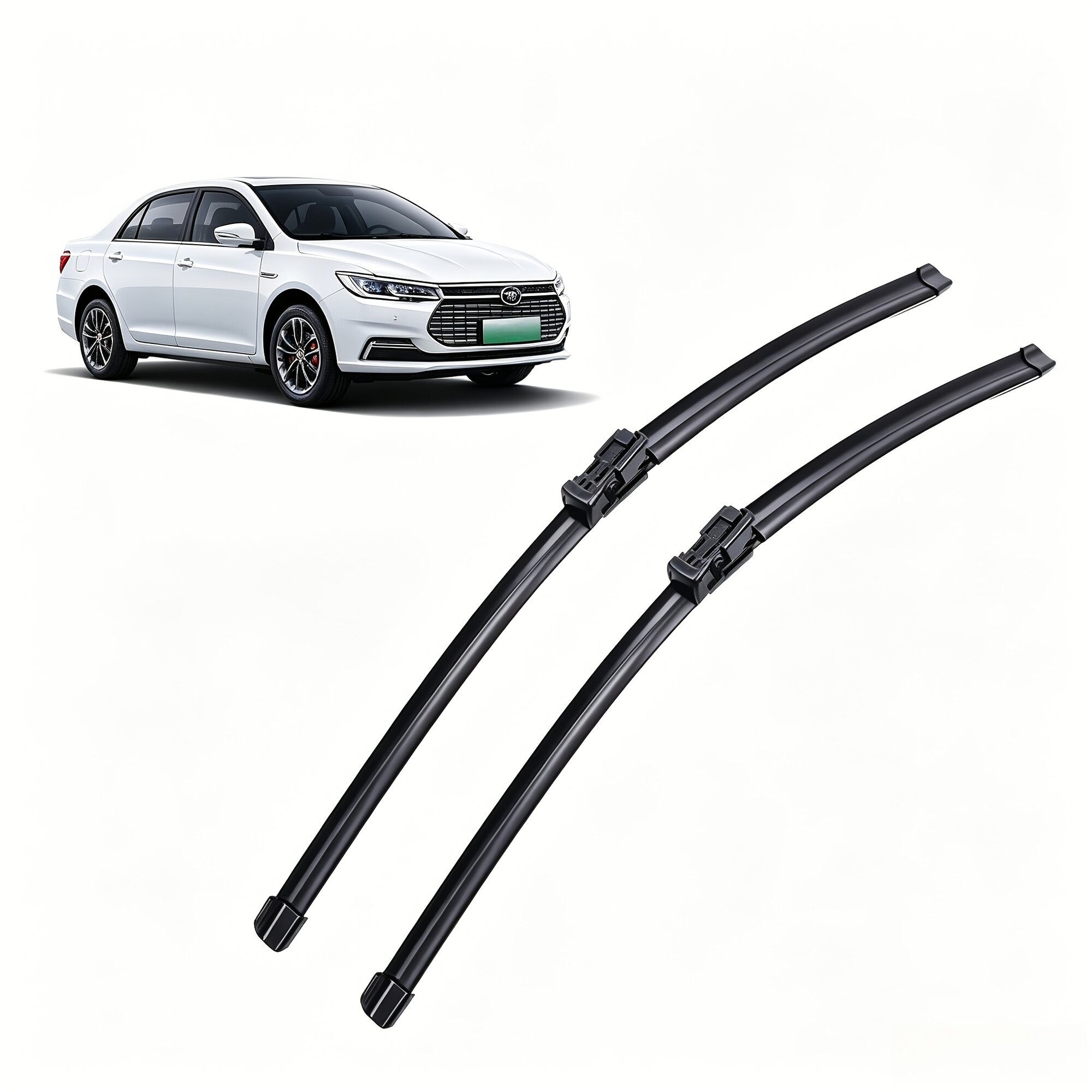 Передние щетки стеклоочистителя для BYD Qin 2015–2025 (Qin / Qin DM / Qin EV / Qin PLUS) 24+16 дюймов, 2 шт.