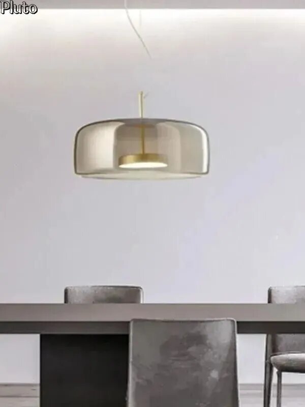 Люстра Pluto, LED, 20 Вт, металлический + стеклянный плафон, теплый свет 3000К, 330x170 мм — фото 1