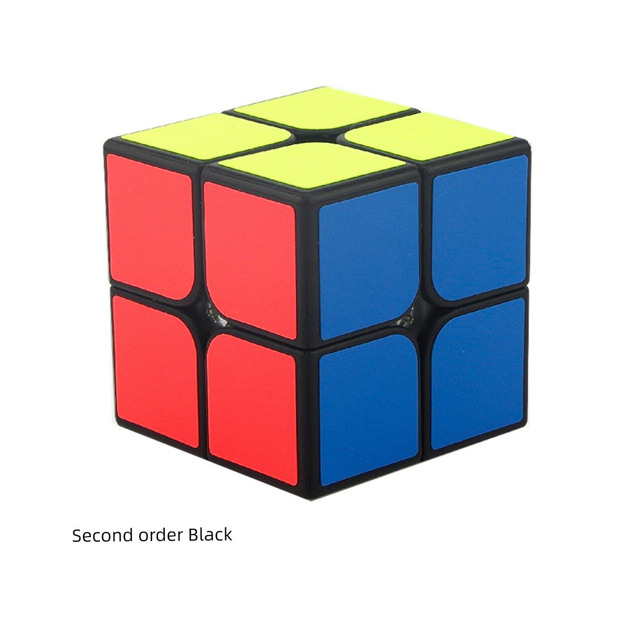 2x2 Скоростной Кубик в Черном Цвете для Соревнований, Гладкое Вращение Головоломка, Прочная для Все Уровней