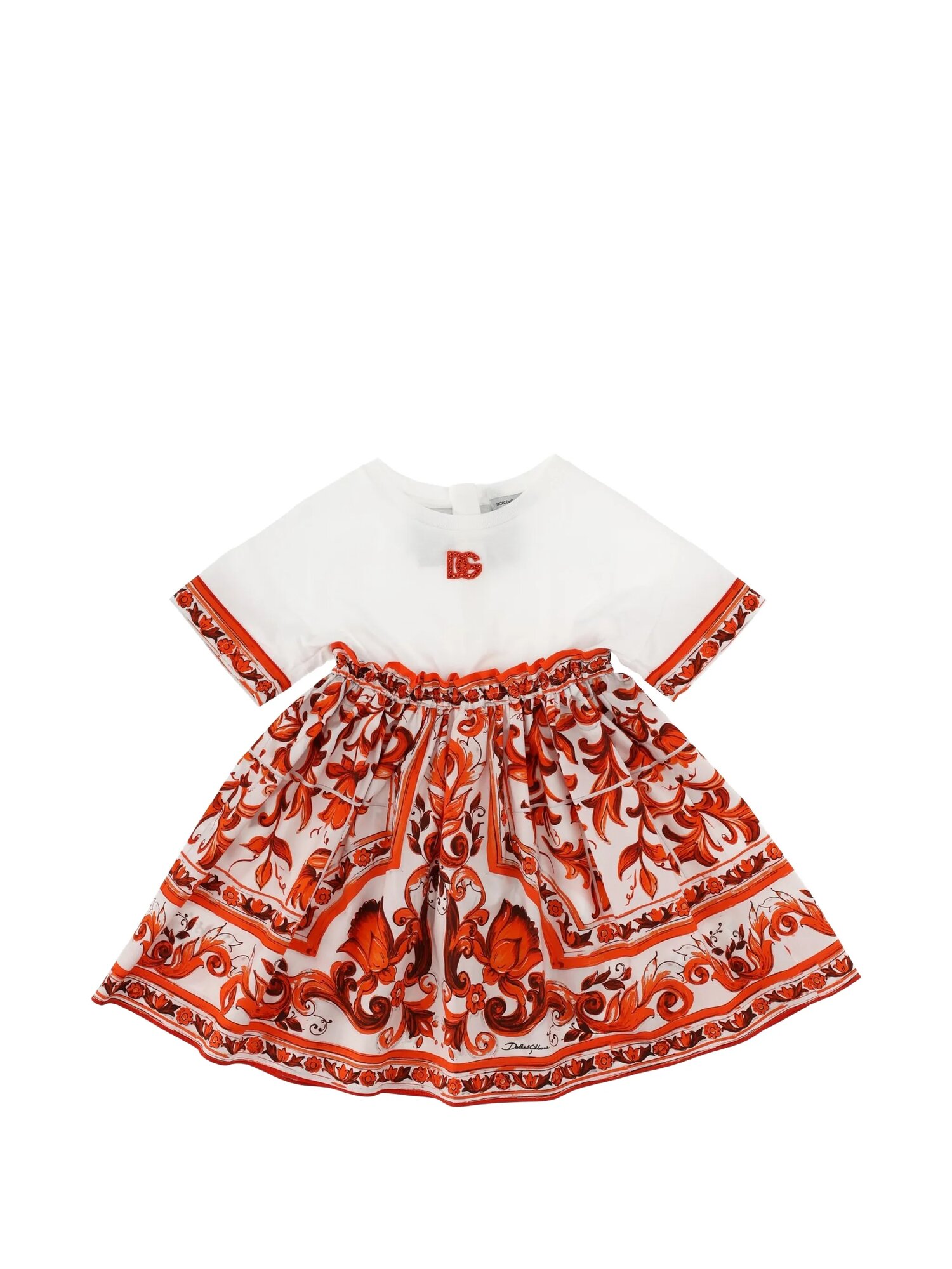 Платье Majolica-print mix material dress