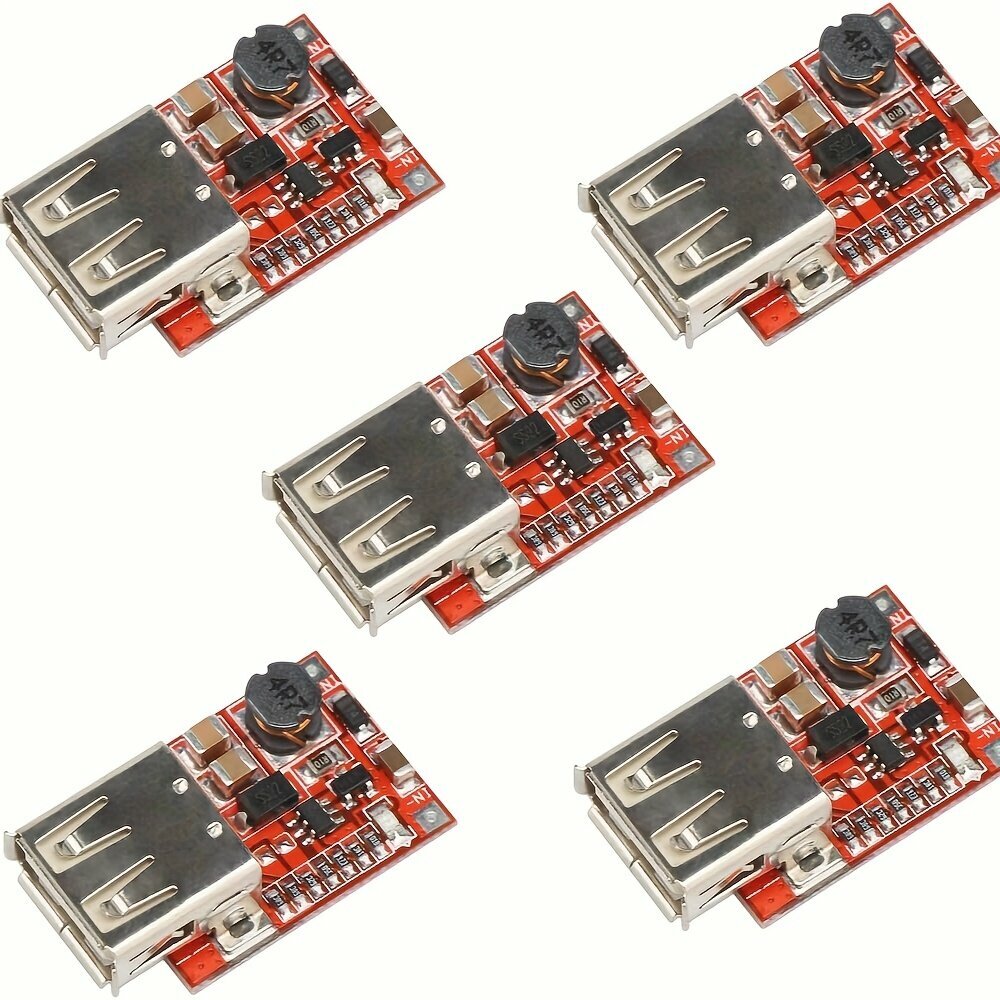 USB DC-DC понижающий модуль, вход 6-20V, выход 5V 3A, регулировка тока и напряжения, никелевые контакты, для панельного монтажа зарядного устройства, 5 штук