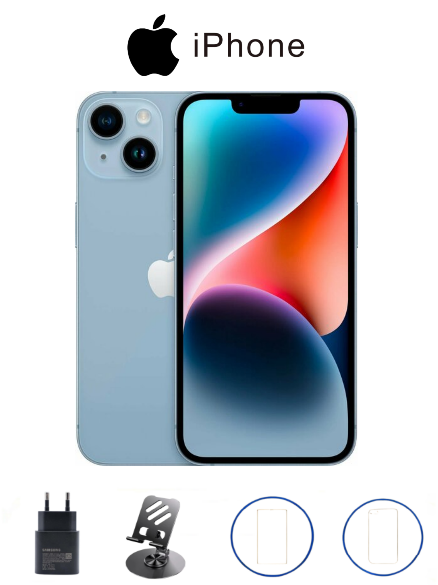 Смартфон Apple iPhone 14 6.1", iOS 16, OLED, 6 ГБ, 128ГБ, 12МП, 4G/5G