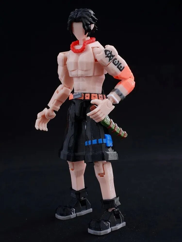 Фигурка Lucky Dummy 13(Fire Fist Ace-Basic-14cm), 3D-печатный подвижный манекен, 20 шарнирных суставов, для художников и анимации, подарок