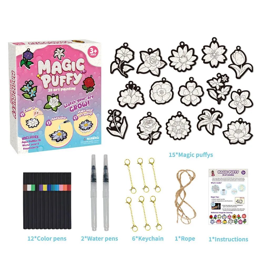 Набор для рисования 3D Art Craft Blister Fu-Magic Foam Texture Painting Kit