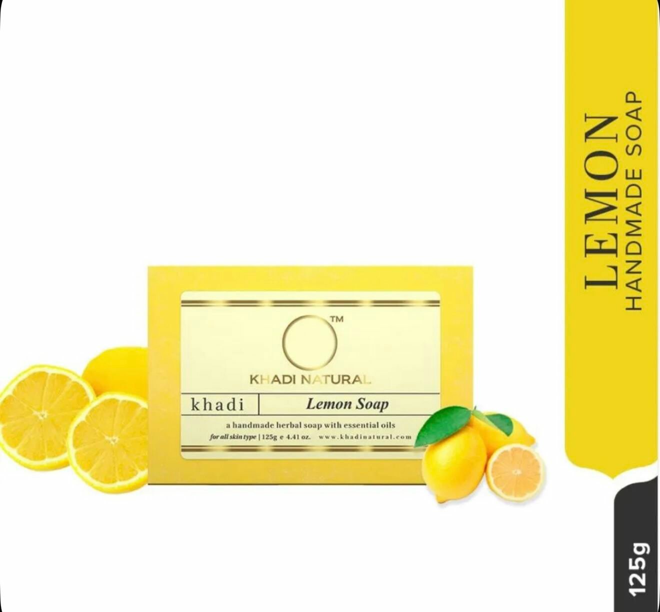 Мыло Лимон Кхади (Lemon soap Khadi), 125 грамм