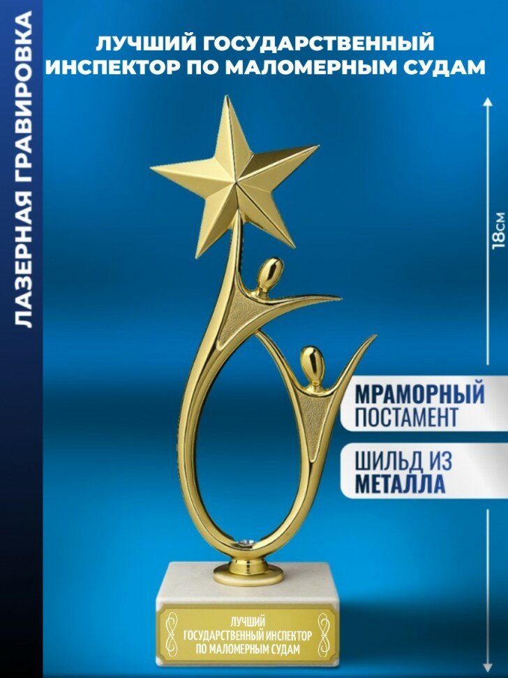 Статуэтка человечки "лучший Государственный инспектор по маломерным судам"