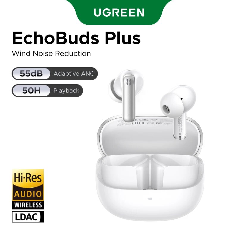 Беспроводные наушники UGREEN EchoBuds Plus White