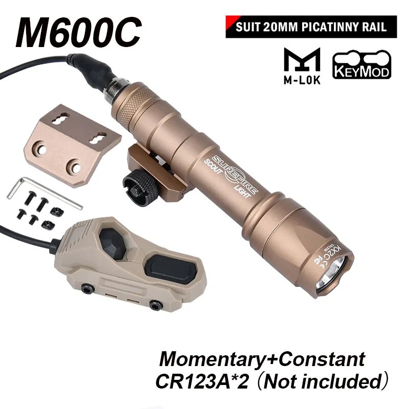 Тактический фонарик M600C DE Base Set2