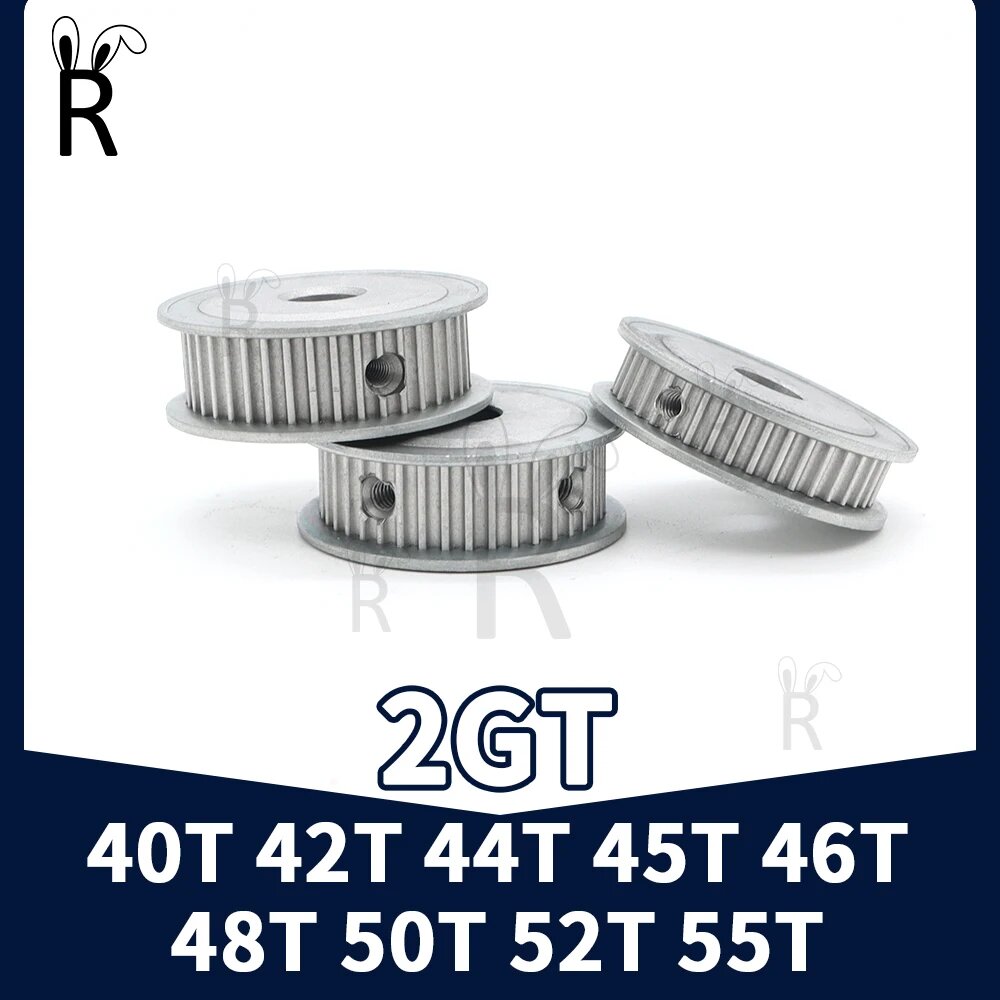 Шкив ГРМ 2GT алюминиевый сплав 40T-55T 2GT-60teeth, Bore 12mm, Belt Width 10mm