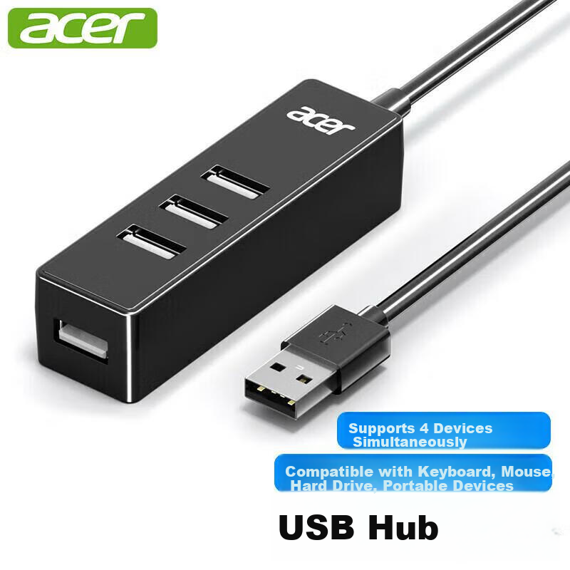 Acer высокоскоростной USB-хаб с 4 портами для ноутбука настольного компьютера и мобильного телефона