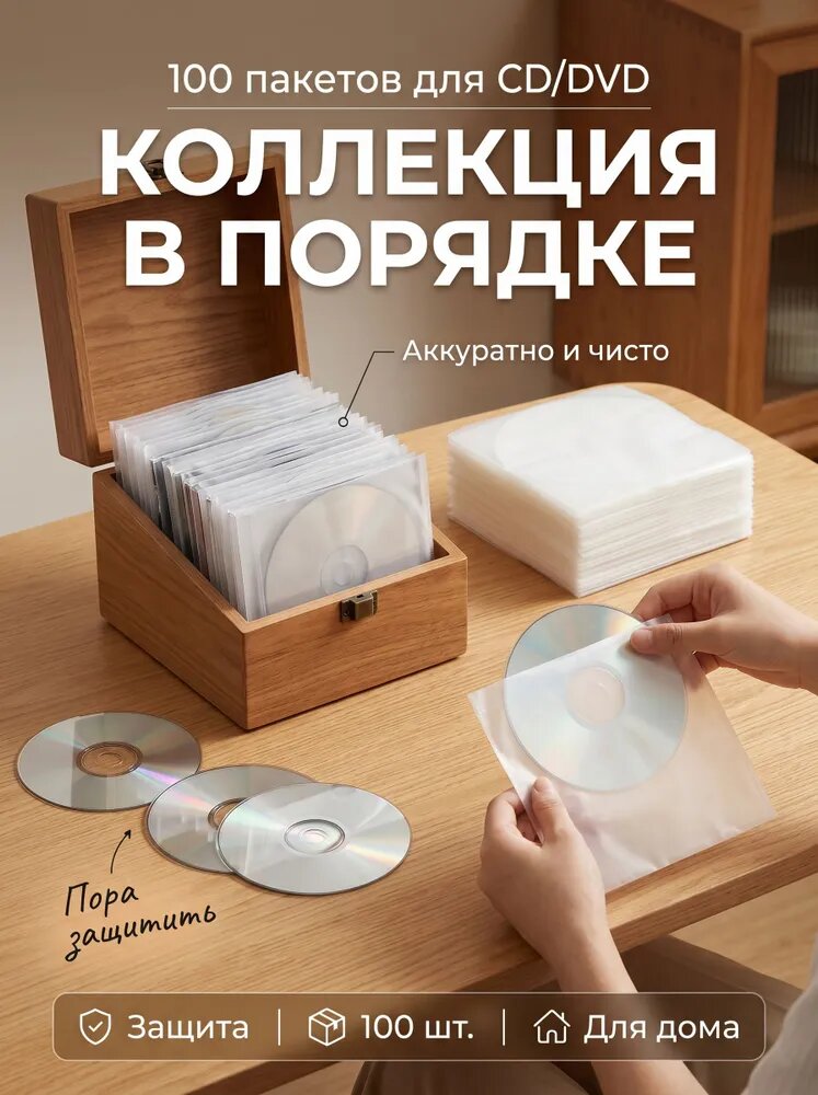CD/DVD внутренние чехлы, идеальные для защиты записей, для долговременного хранения