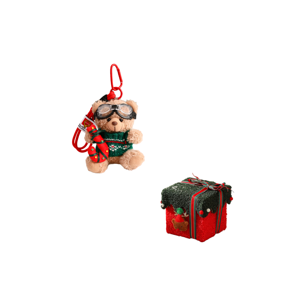 PANGXIEWANGGUO Рождественский Медведь Мягкая игрушка Шармы Длина тела 11 см 11cm