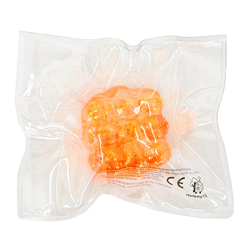 Игрушка-антистресс Aurora Maltose Squishy с блестящим виноградным блоком, Flash Orange