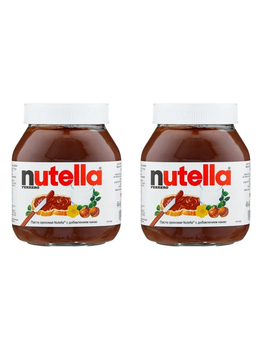 Nutella Паста ореховая с добавлением какао, 2 шт по 180 г